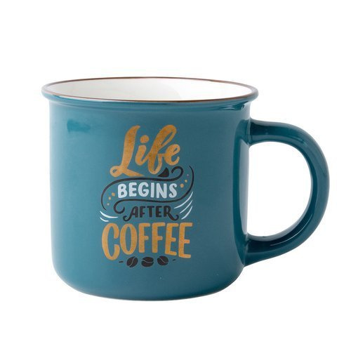 Duży kubek porcelanowy do kawy i herbaty Altom Design morski 300 ml ...